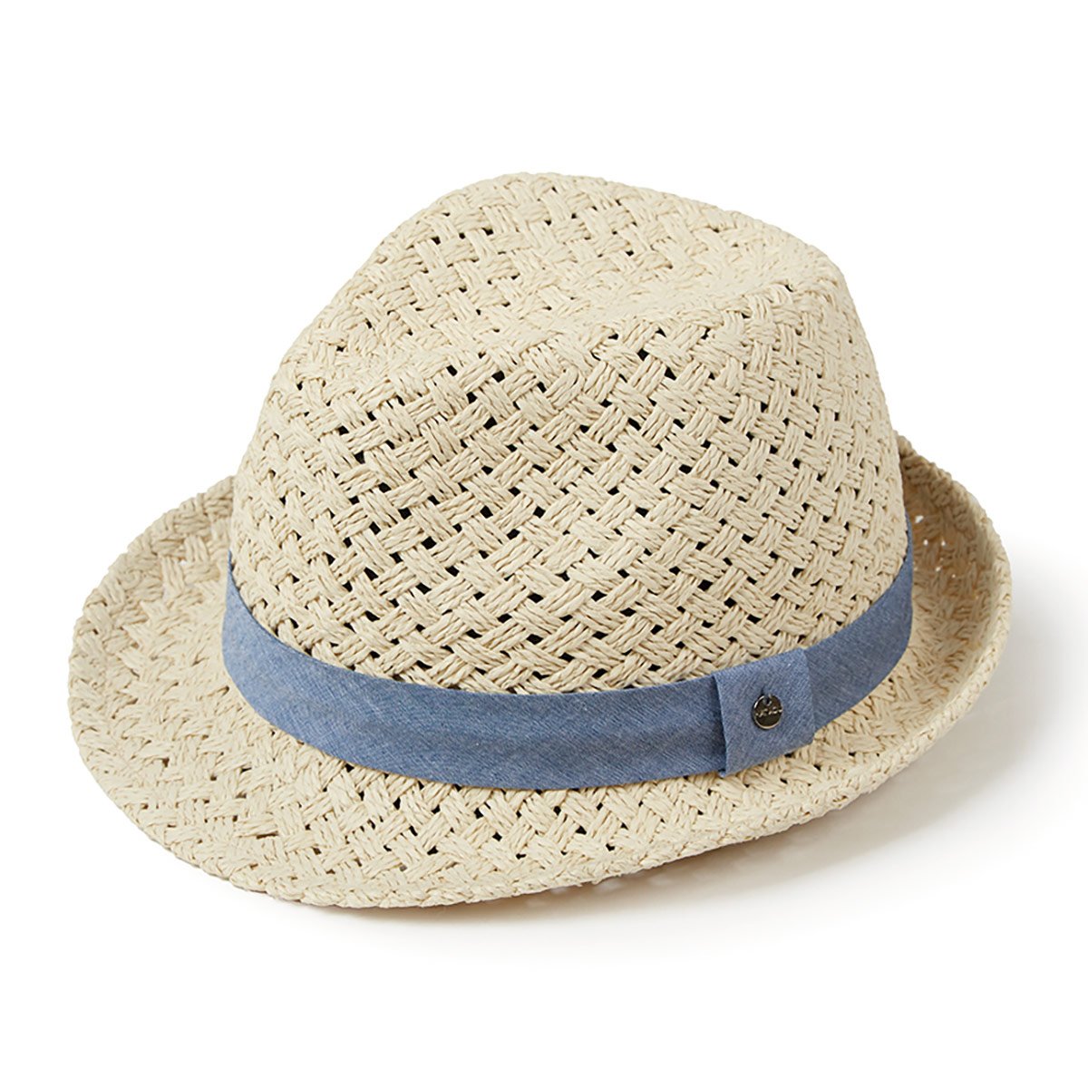 Luftiger Sommerhut im Trilby Look mit Stoffgarnitur --> hut.net