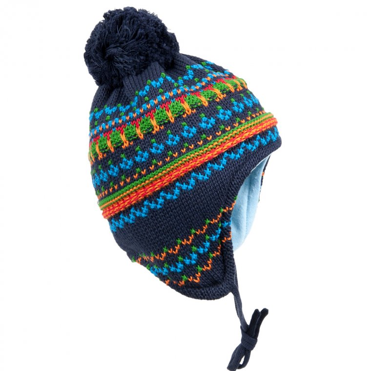 MAXIMO | Inka Mütze mit Bommel und Bindeband --> hut.net