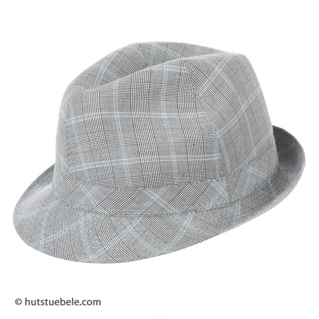 Herrenhut aus Stoff Trilby mit schmaler Krempe karierte Hüte für warme ...